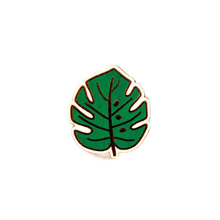 Деревянный пин Waf-Waf Монстера купить в интернет-магазине, подарки по ...