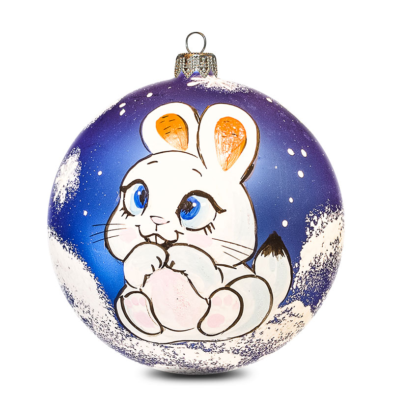 Новогодний елочный шар ручной работы В снегу 8 см. купить в интернет ...